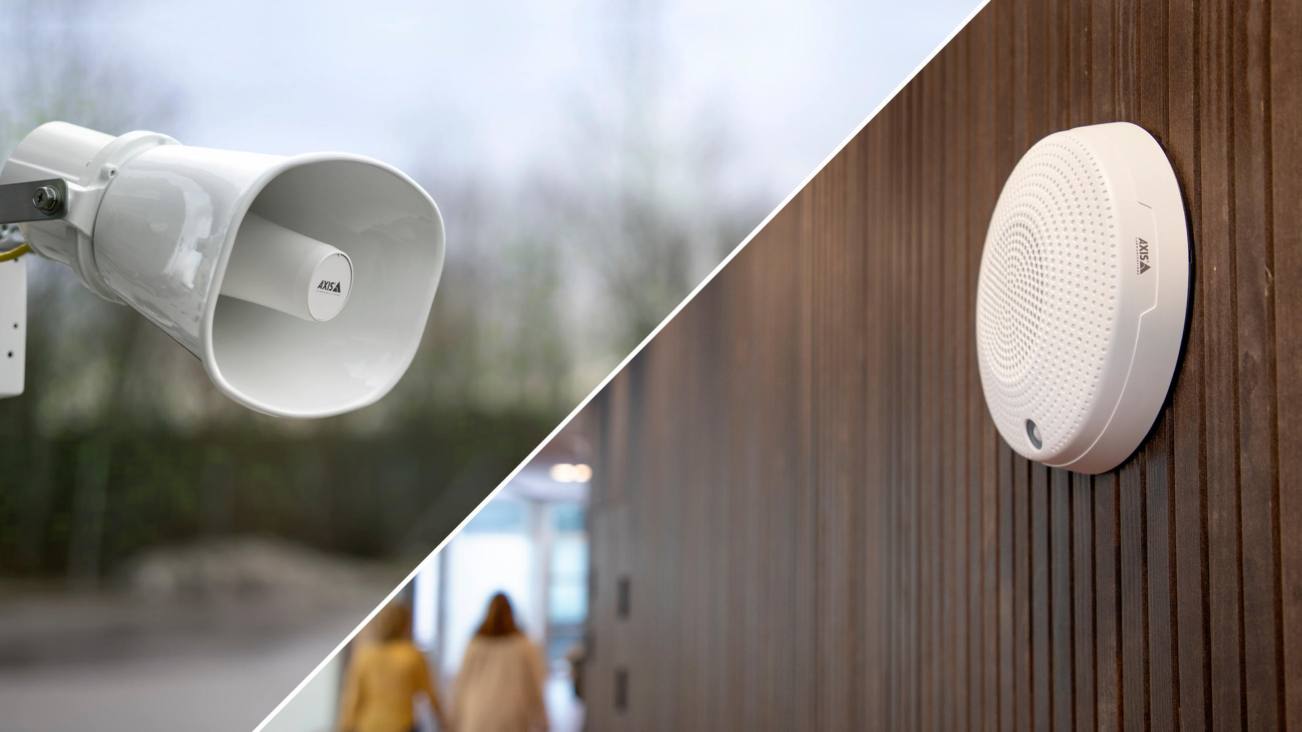 Upgraded Axis discreet mini speaker and outdoor horn speaker | Axis Communications