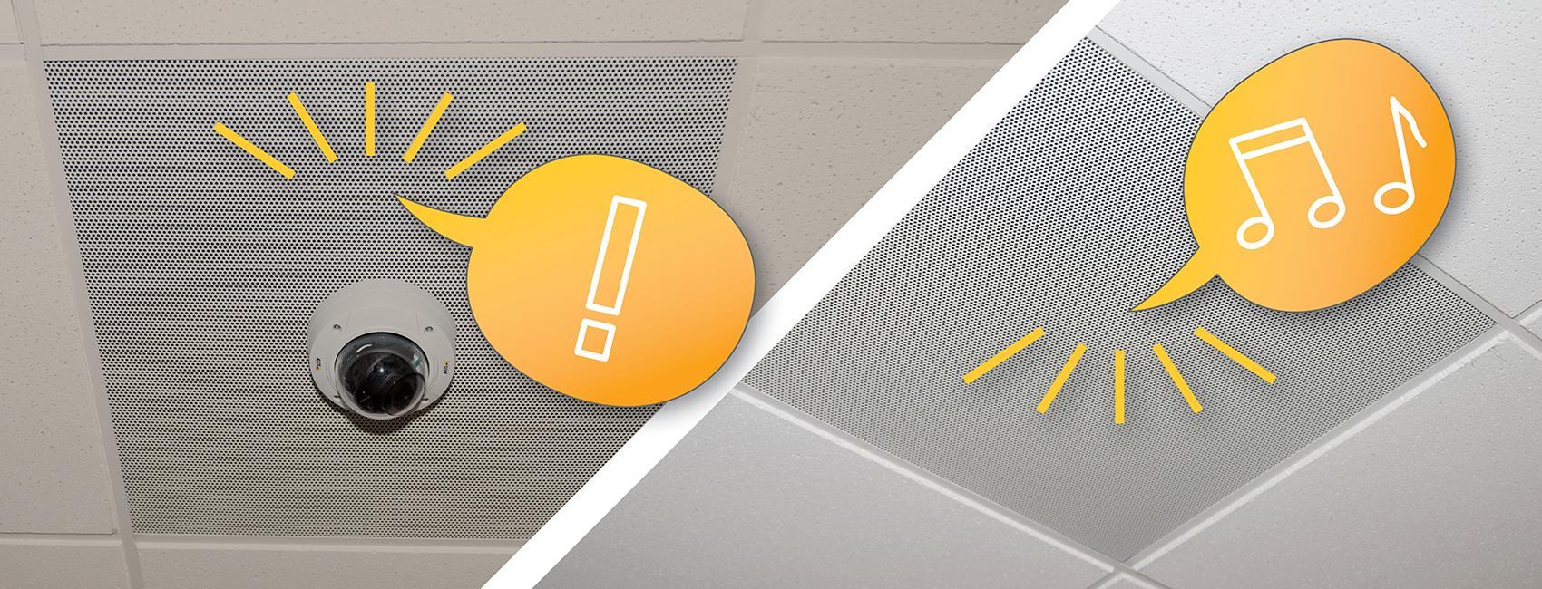 Drop-in ceiling tiles offer high quality audio for operational ...